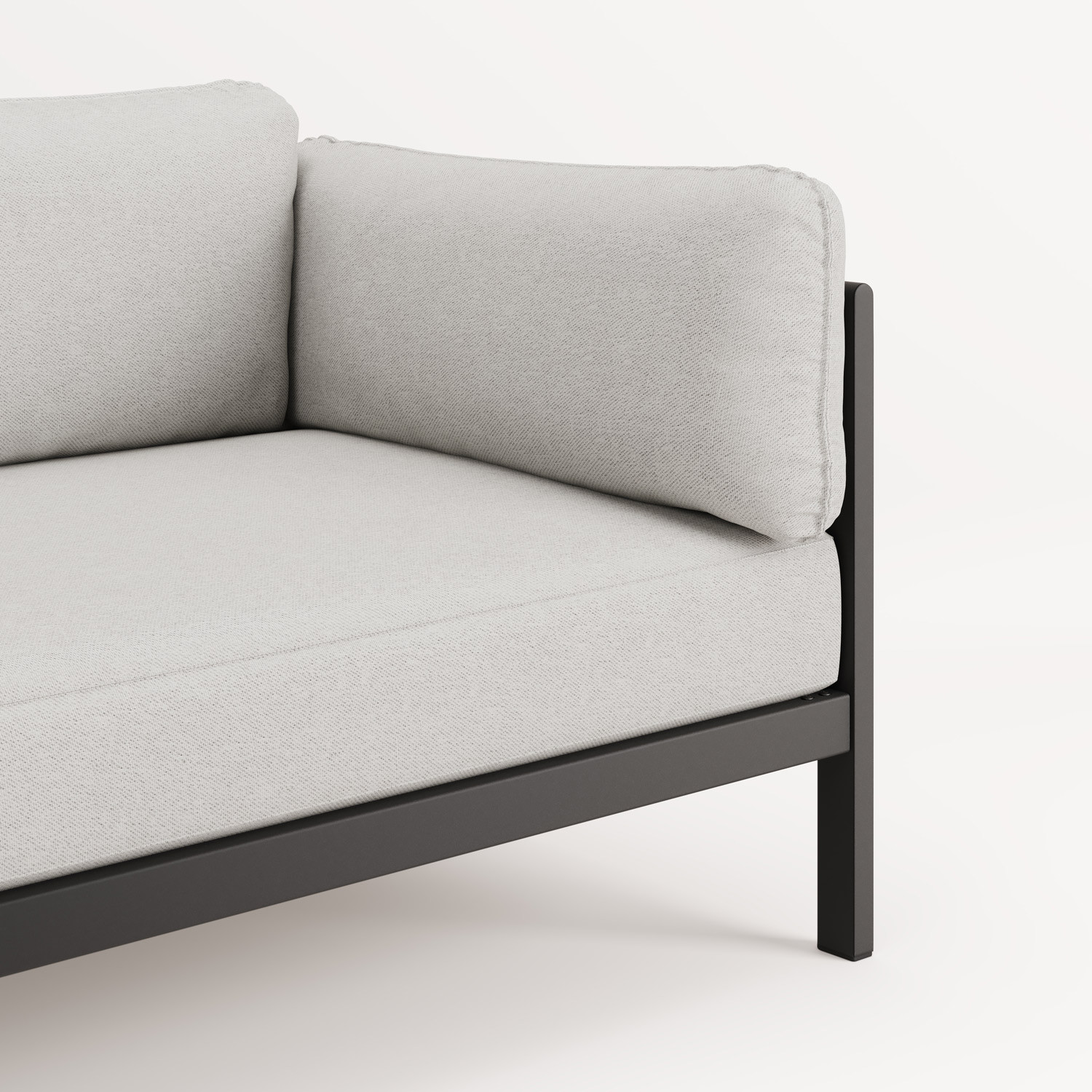 2 seats EASY sofa, recycled fabric, comfortable and timeless