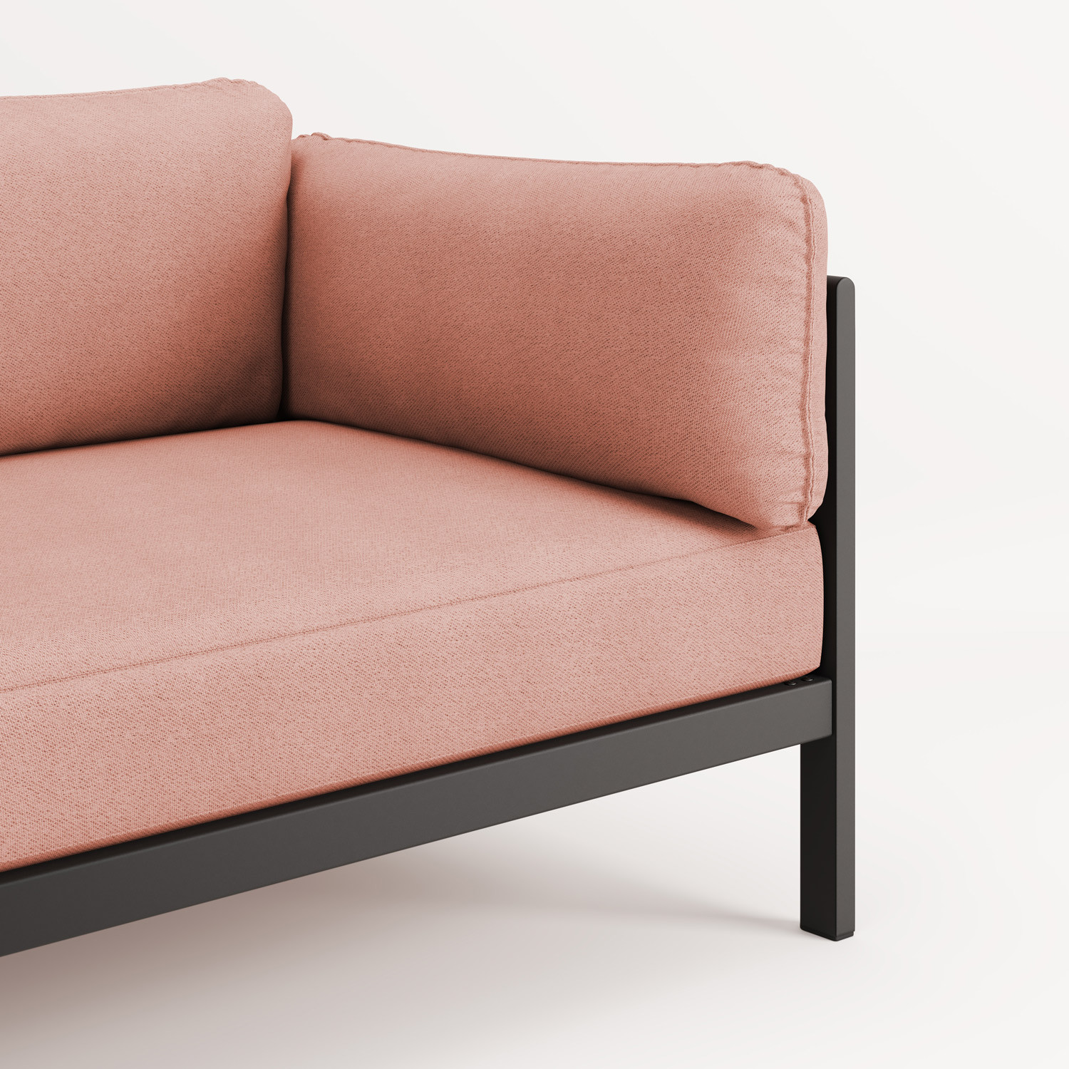 2 seats EASY sofa, recycled fabric, comfortable and timeless