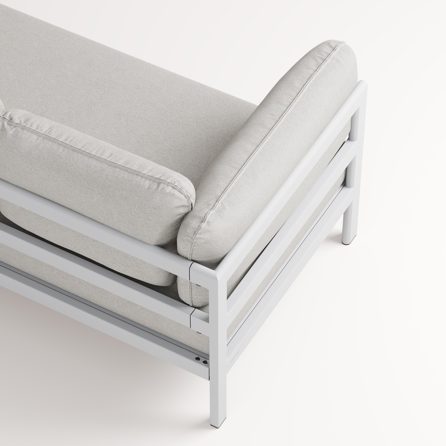 2 seats EASY sofa, recycled fabric, comfortable and timeless